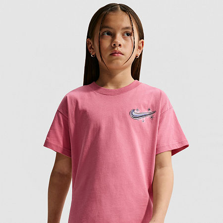 Click here for Nike Girls 7-16 Sportwear Crewneck T-Shirt - Peony prices