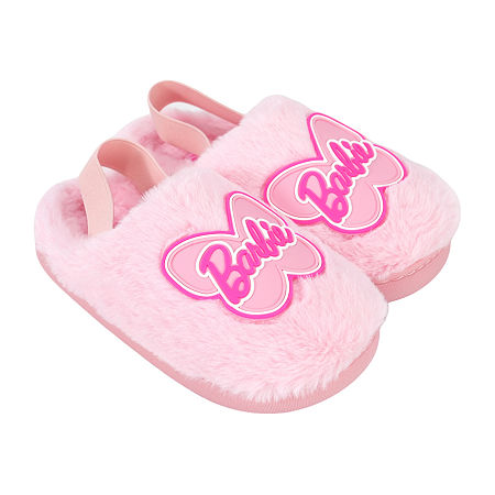 Click here for Faux Fur Toddler Girls Barbie Slip-On Slippers  5/... prices
