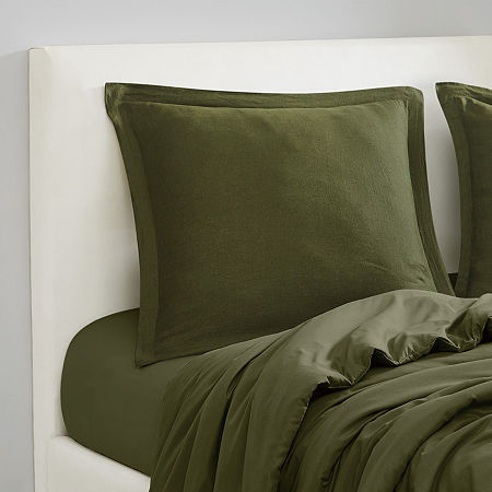 Click here for Brooklyn Loom Flax Linen Euro Sham  One Size  Gree... prices