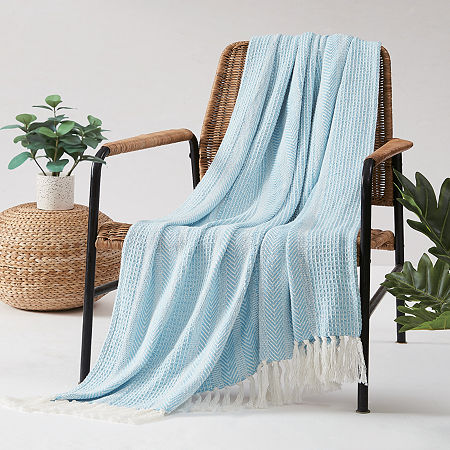 Click here for Oceanfront Resort Textured Stripe Throw  One Size... prices
