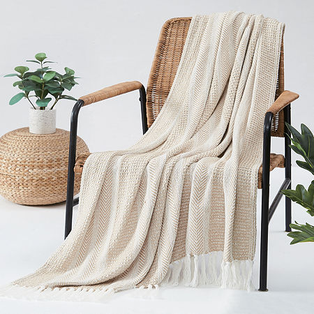 Click here for Oceanfront Resort Textured Stripe Throw  One Size... prices