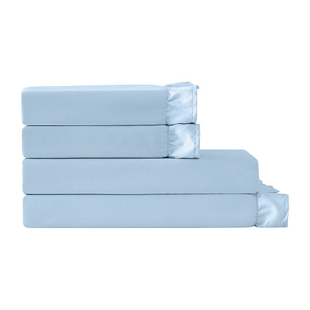 Truly Soft Solid Ruffle Sheet Set  One Size  Blue