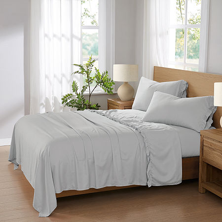 Click here for Truly Soft Solid Ruffle Sheet Set  One Size  Gray prices