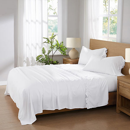 Click here for Truly Soft Solid Ruffle Sheet Set  One Size  White prices