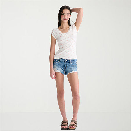 Click here for AEROPOSTALE Womens Mid Rise Juniors Denim Short  1... prices