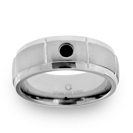 Click here for Mens 8MM Diamond Accent Natural Black Diamond Stai... prices