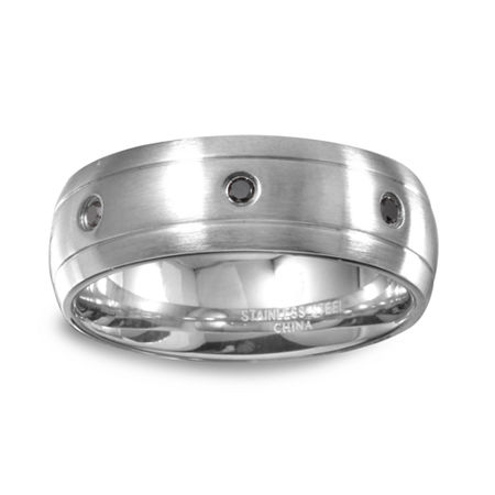Click here for Mens 8MM 1/10 CT. T.W. Natural Black Diamond Stain... prices