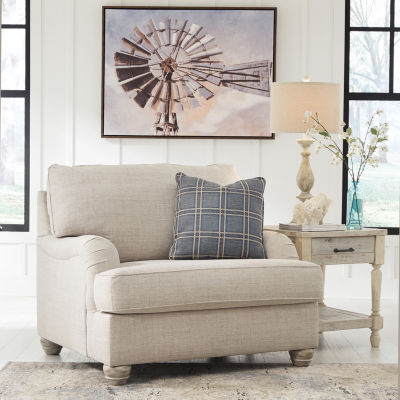 Signature Design by Ashley® Traemore Oversized Chair, Color: Linen ...