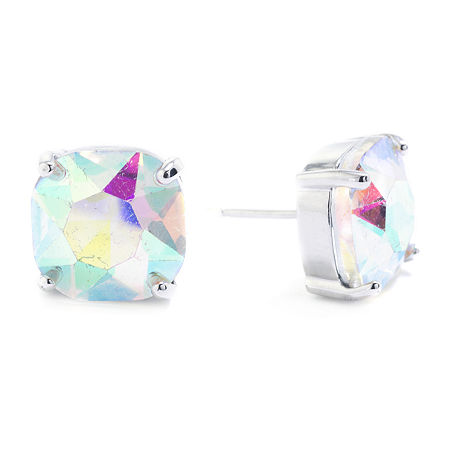 Click here for Sparkle Allure Pure Silver Over Brass Crystal Squa... prices