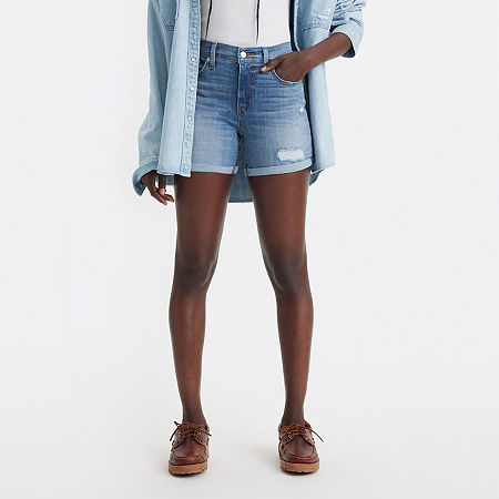 Click here for Levis Womens Mid Length Short  27  Blue prices