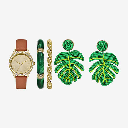 Click here for Womens Crystal Accent Brown 5-pc. Watch Boxed Set... prices