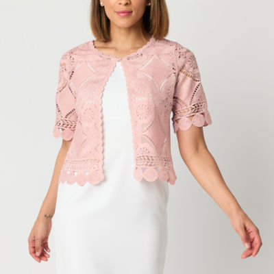 Rabbit Rabbit Rabbit Design Womens Round Neck Short Sleeve Shrug - JCPenney