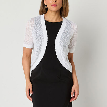 Click here for Perceptions Womens Short Sleeve Chevron Shrug  X-l... prices