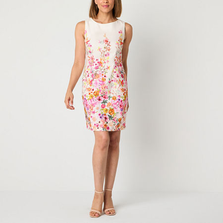 Click here for Brannan Womens Sleeveless Floral Sheath Dress  16... prices