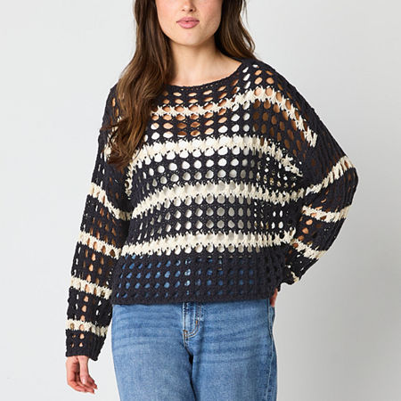 Click here for Arizona Juniors Womens Crew Neck Long Sleeve Strip... prices