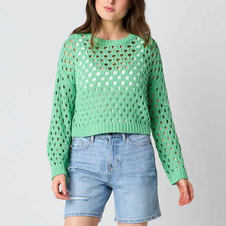 Click here for Arizona Juniors Womens Crew Neck Long Sleeve Pullo... prices