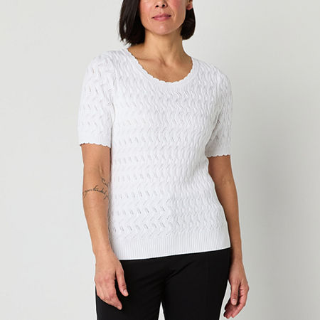 Click here for Liz Claiborne Womens Round Neck Short Sleeve Pullo... prices