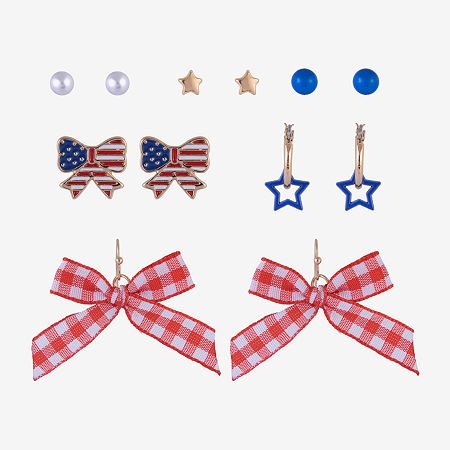 Click here for Arizona Girls Bow 6 Pair Earring Set  One Size  Mu... prices