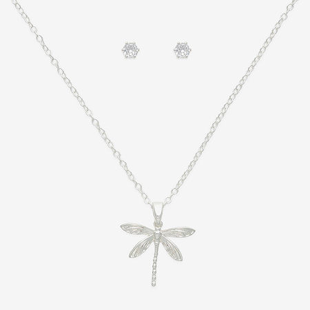 Click here for Mixit Pendant Necklace & Stud Earring Dragonfly Wo... prices