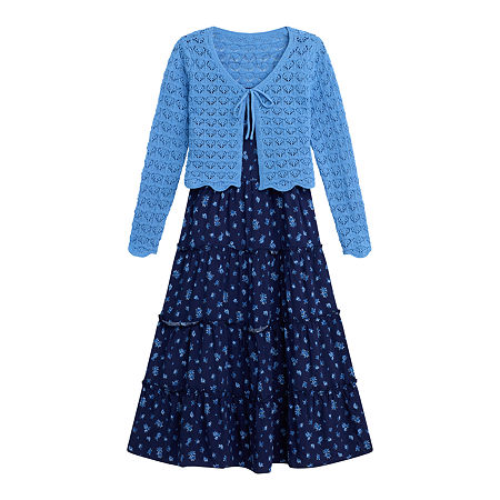 Click here for by&by girl Big Kid Girls Floral 2-pc. Dress Set  S... prices