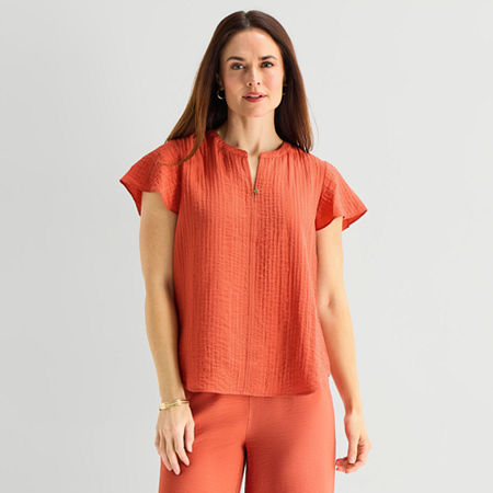 Click here for Liz Claiborne Womens Blouse  Medium  Orange prices