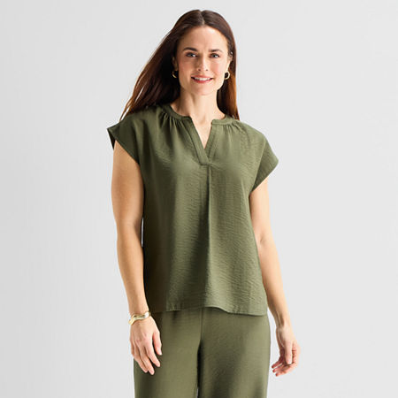 Click here for Liz Claiborne Womens Split Crew Neck Short Sleeve... prices