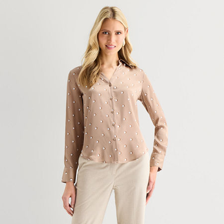 Click here for Worthington Womens Cuffed Long Sleeve Regular Fit... prices