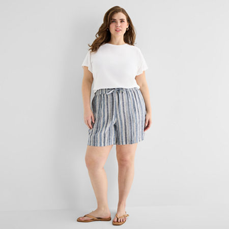 Click here for a.n.a Womens High Rise Plus Pull-On Short  5x  Blu... prices