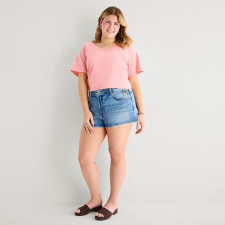 Click here for Arizona Womens High Rise Juniors Denim Short  22... prices