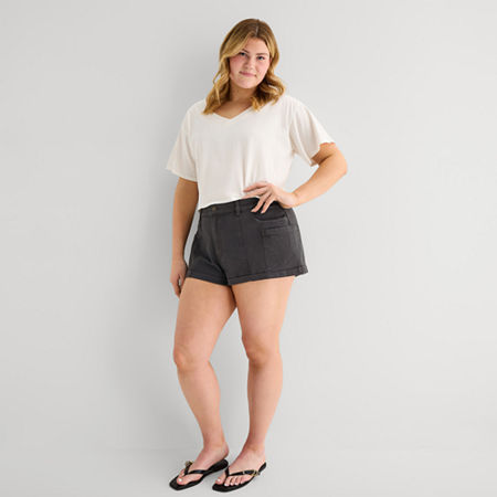 Click here for Arizona Womens 1 1/2 Low Rise Juniors Chino Short... prices