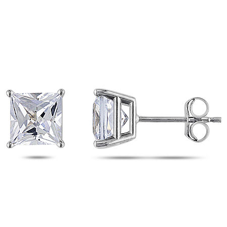 Click here for Lab Created White Sapphire 10K White Gold 6.2mm Sq... prices
