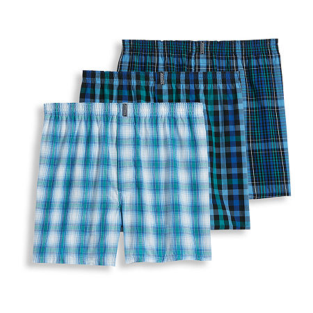 Click here for Jockey Classic Woven Full Cut Mens 3 Pack Boxers 9... prices