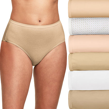 Hanes Womens 6-Pk. Ultimate Breathable Brief Underwear 40H6CC - Neutrals