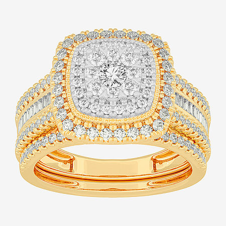 Click here for Womens 1 CT.T.W. Natural Diamond 10K Gold Cushion... prices