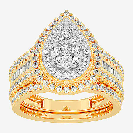 Click here for Womens 1 CT.T.W. Natural Diamond 10K Gold Pear Sid... prices