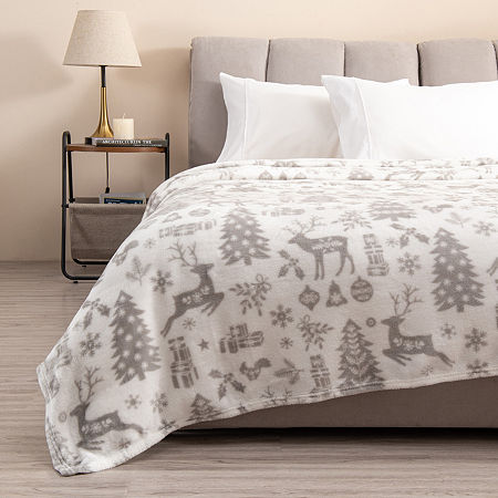 Click here for Linery Velvet Plush Fleece Holiday Printed Blanket... prices