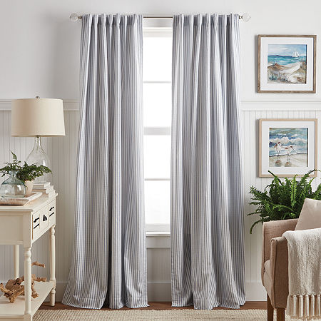 Click here for Martha Stewart Ticking Stripe Rod Pocket Back Tab... prices