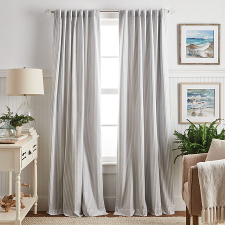 Click here for Martha Stewart Ticking Stripe Rod Pocket Back Tab... prices