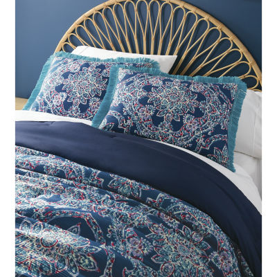 Distant Lands Milo Comforter Set, Color: Poseidon Navy - JCPenney