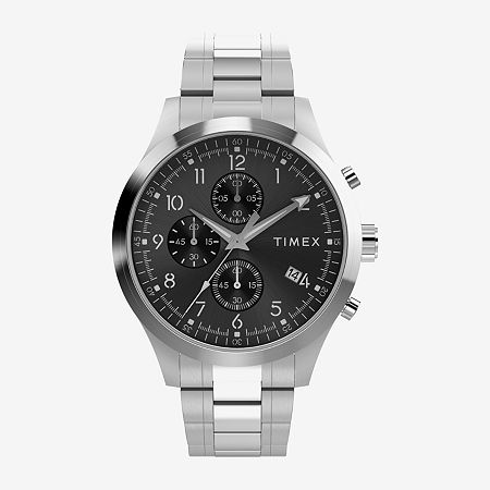 Click here for Timex Mens Silver Tone Stainless Steel Bracelet Wa... prices