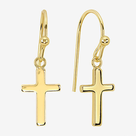 Click here for Silver Reflections Womens 14K Gold Over Brass Cros... prices