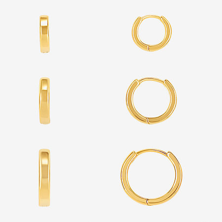 Click here for Silver Reflections Womens 18K Gold Over Brass 3 Pa... prices