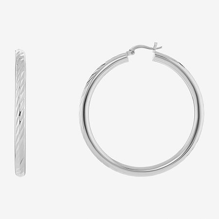 Click here for Silver Reflections Tube Diamond Cut Womens 50mm Ho... prices