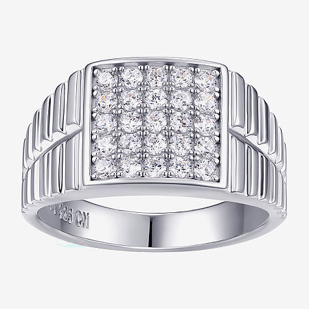 Click here for Mens Cubic Zirconia Sterling Silver Square Signet... prices