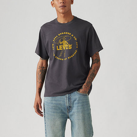 Levis Mens Relaxed-Fit Logo Graphic T-Shirts - Phantom