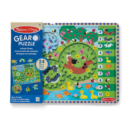 Click here for Melissa & Doug Animal Chase I-Spy Wooden Gear 24-p... prices