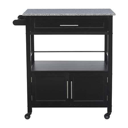 Click here for Granite-Top Kitchen Cart  One Size  Black prices