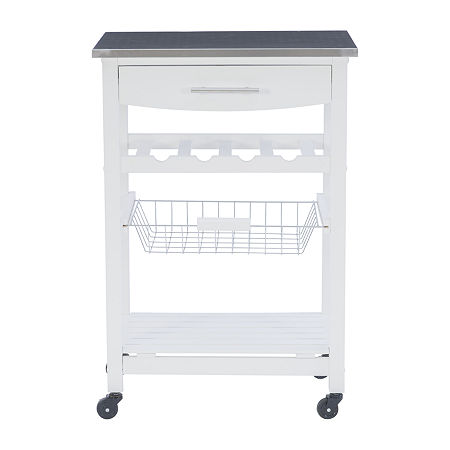 Click here for Clarke Kitchen Cart  One Size  White prices