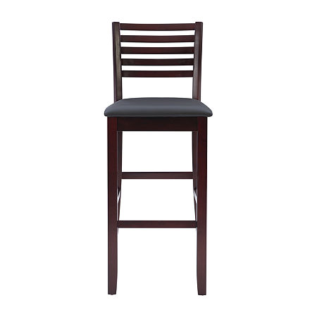 Click here for Triena Ladder Barstool with Back  One Size  Brown prices