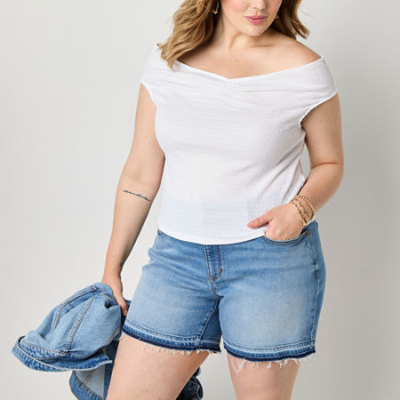 Click here for a.n.a Off The Shoulder Womens V Neck Plus T-Shirt... prices
